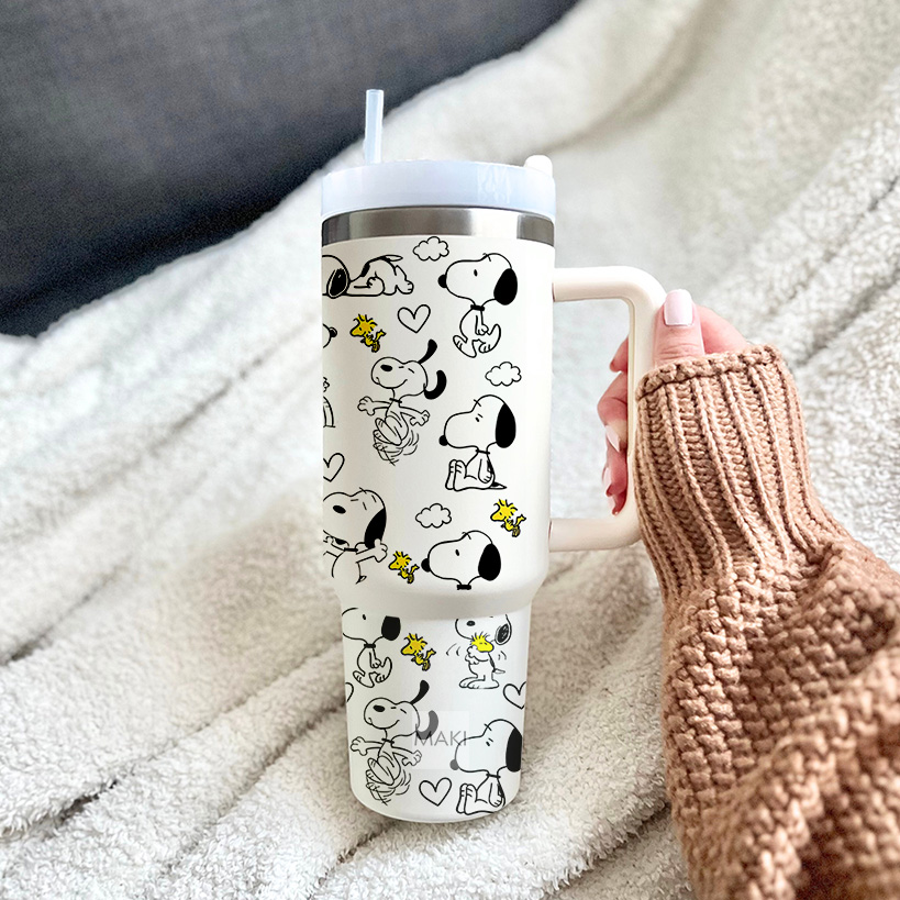 Termo tumbler Snoopy White 40oz - MAKI